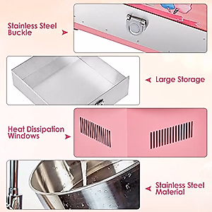 Commercial Cotton Candy Machine, Tabletop Electric Cotton Candy Maker for Birthday, School Function, or Social Events-Pink