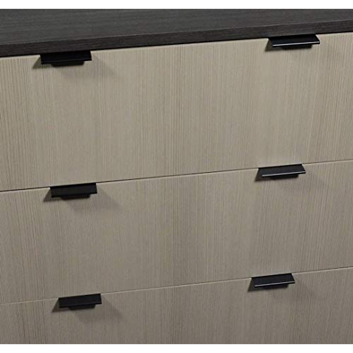 #3306-3 in. CKP Brand Back Mount Finger Edge Pull, Matte Black - 10 Pack