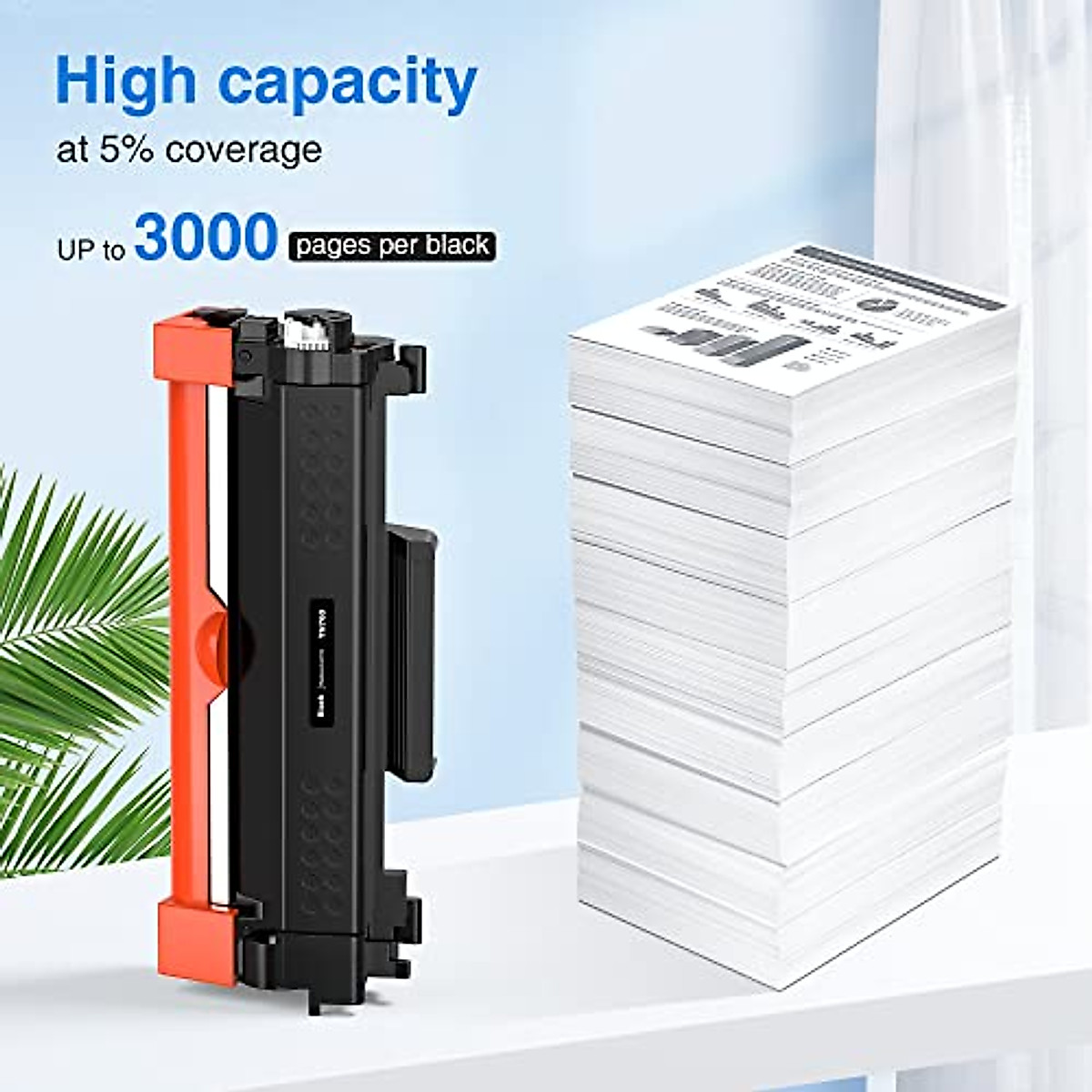 myCartridge TN760 Toner Cartridge Black Repalcement for Brother TN760 TN 760 TN730 Toner Cartridge High Yield for MFC-L2710DW MFC-L2750DW HL-L2370DW Printer (4 Pack)
