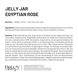 BRÜUN Peel-Off Egyptian Rose Jelly Mask for Face Care – A 23 fl oz Rubber Mask Jar for 30 to 35 Treatments – A Skin Care Moisturizing Gel Mask of Spa Set for Men, Women and Adults