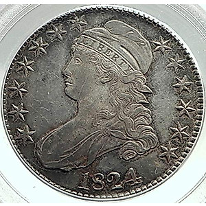 1824 1824 UNITED STATES Capped Liberty Bust Half Dolla Denomination_in_description AU 50 PCGS