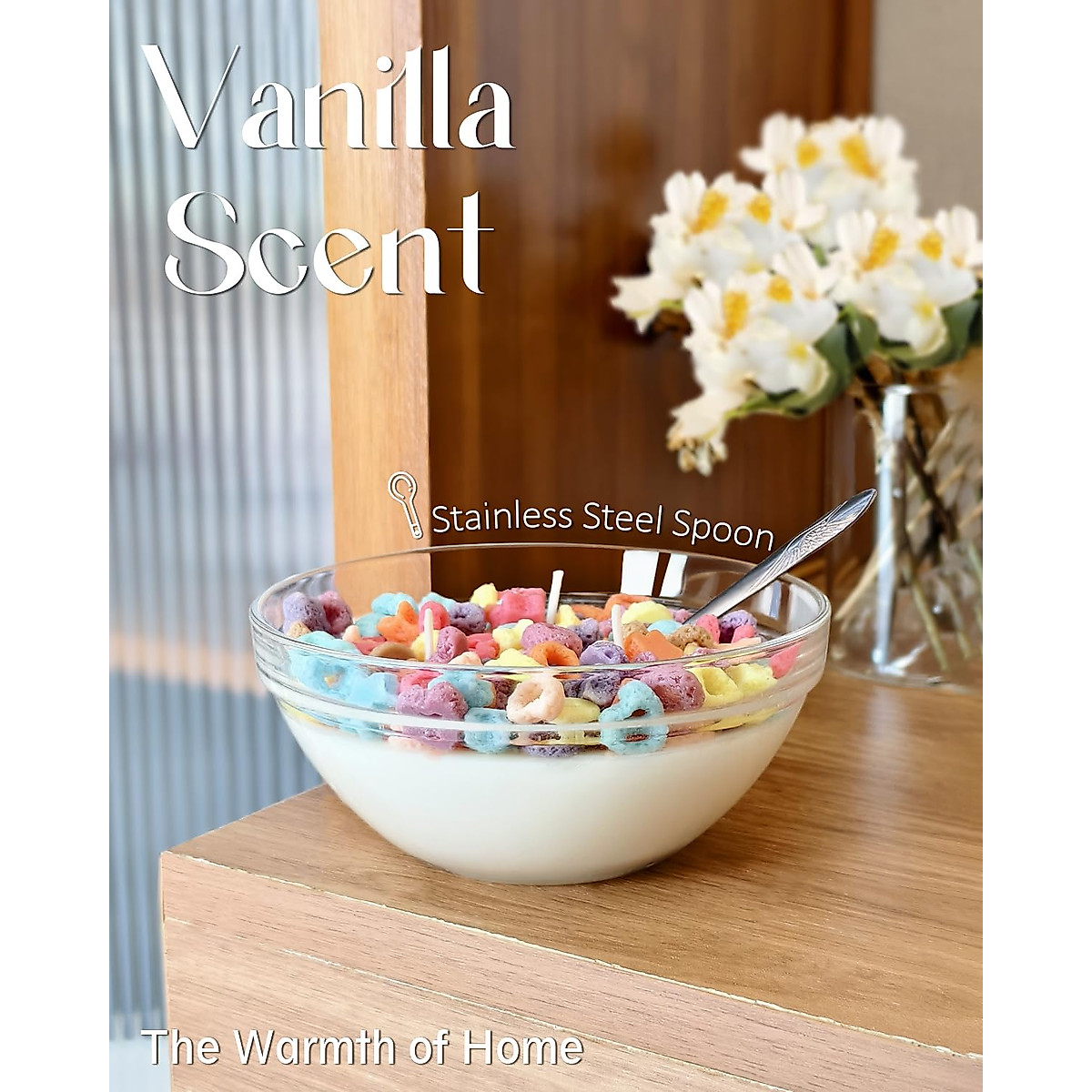 Taruzil Cereal Candle Bowl, Vanilla Candles Gifts for Women, Scented Candles Unique Gifts for Women Girl Friend Soy Wax Candles for Home Scented for Christmas, Birthday, Halloween,Valentine's Day