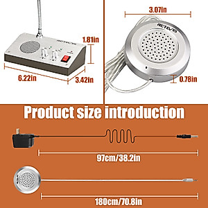 Retevis RT-9908 Window Speaker,Window Intercom Dual-Way Voice,Window Speaker Intercom System for Business,Bank,Ticket Window