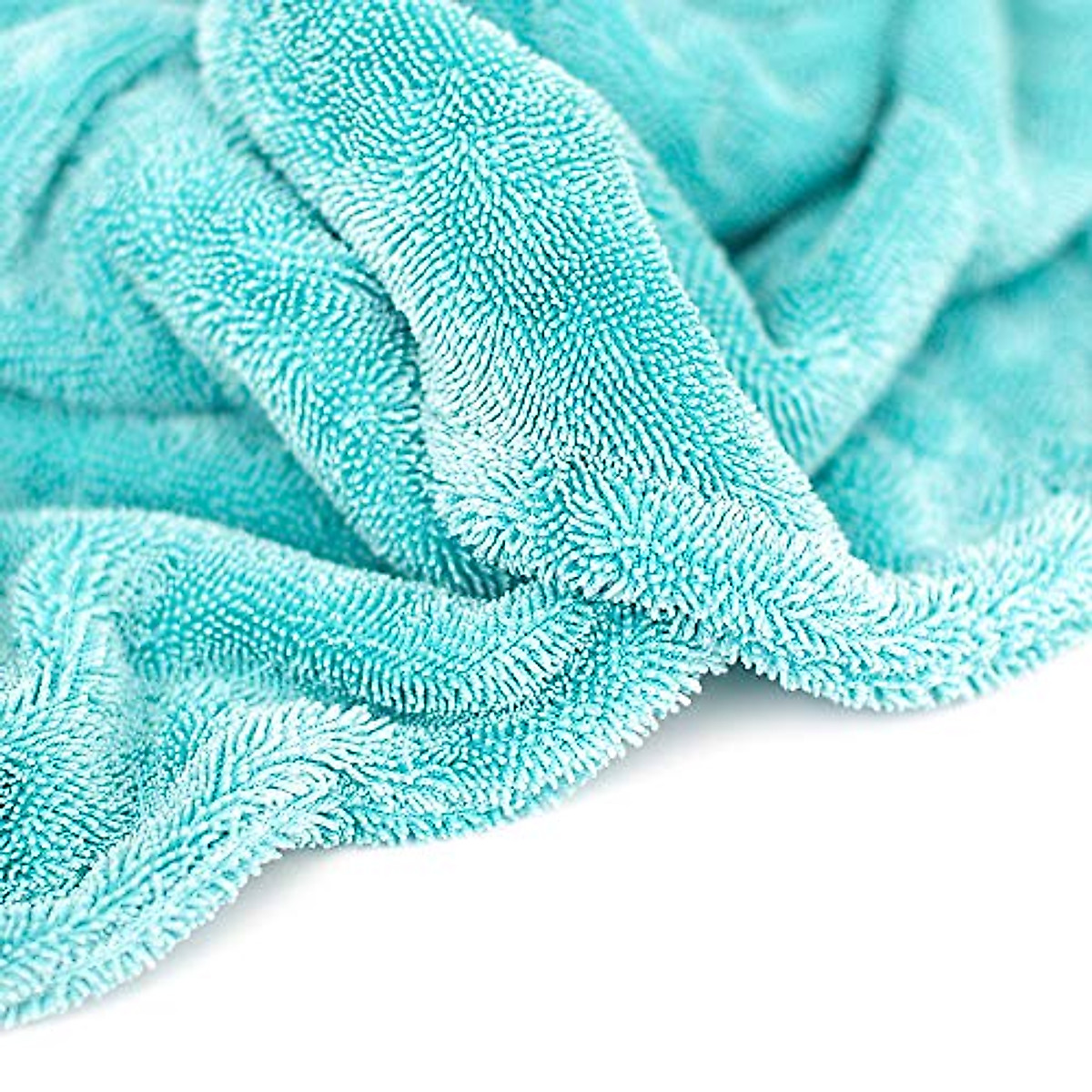 The Rag Company - The Liquid8r - Absorbent 70/30 Blend Microfiber Drying Towel for Cars, Trucks, SUVs, Safe for Detailing + Scratch Free, Twist Loop, 1100gsm, 25in x 36in, Aqua Blue