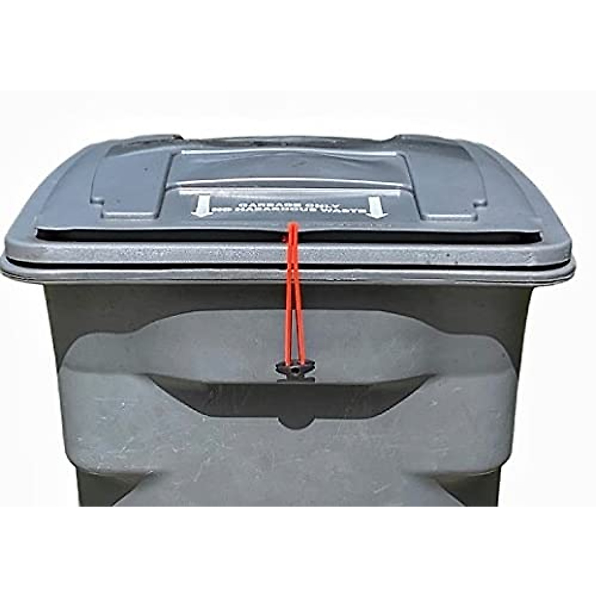 Lid Loc Outdoor Garbage Can Lock Keeps Trash Secure and Wildlife Out Wind Weather Proof Strong Durable