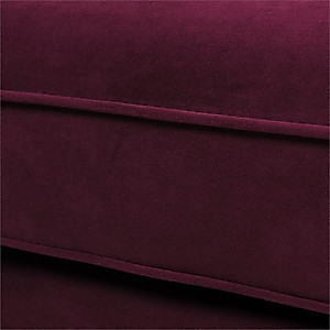 Jennifer Taylor Home Ken 74" Upholstered Button Tufted Sofa, Burgundy Velvet