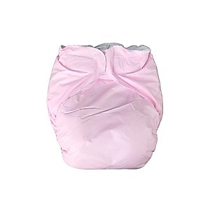 Haian ABDLAdult Incontinence AIO PVC Diapers (L-XXL, Baby Pink)