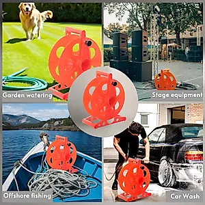 Homeon Wheels Cord Storage Reel with Handle Driven Easy to Use with Carrying Bag