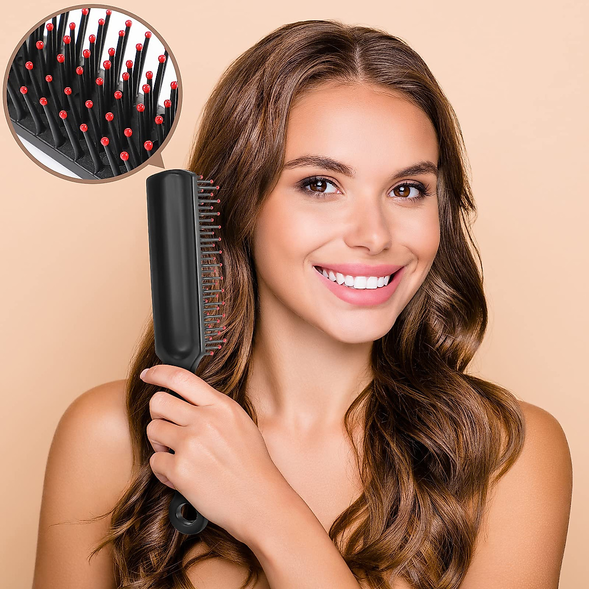 60 Pcs Bulk Hair Brushes for Homeless Disposable Hair Brushes Anti Static Bristles Brush for Shelter Hotel Nursing Home Charity Church 7.5 x 1.4 Inch