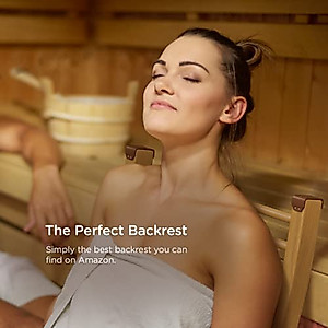 Northwood Sauna Backrest - Handmade from Canadian Red Cedar Wood - Comfortable S-Shape with Anti-Slip Pads