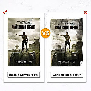 LuxBay HD Canvas The Walking Merch Dead Poster Print Decoration Wall Art for Room Decor 12"x18"