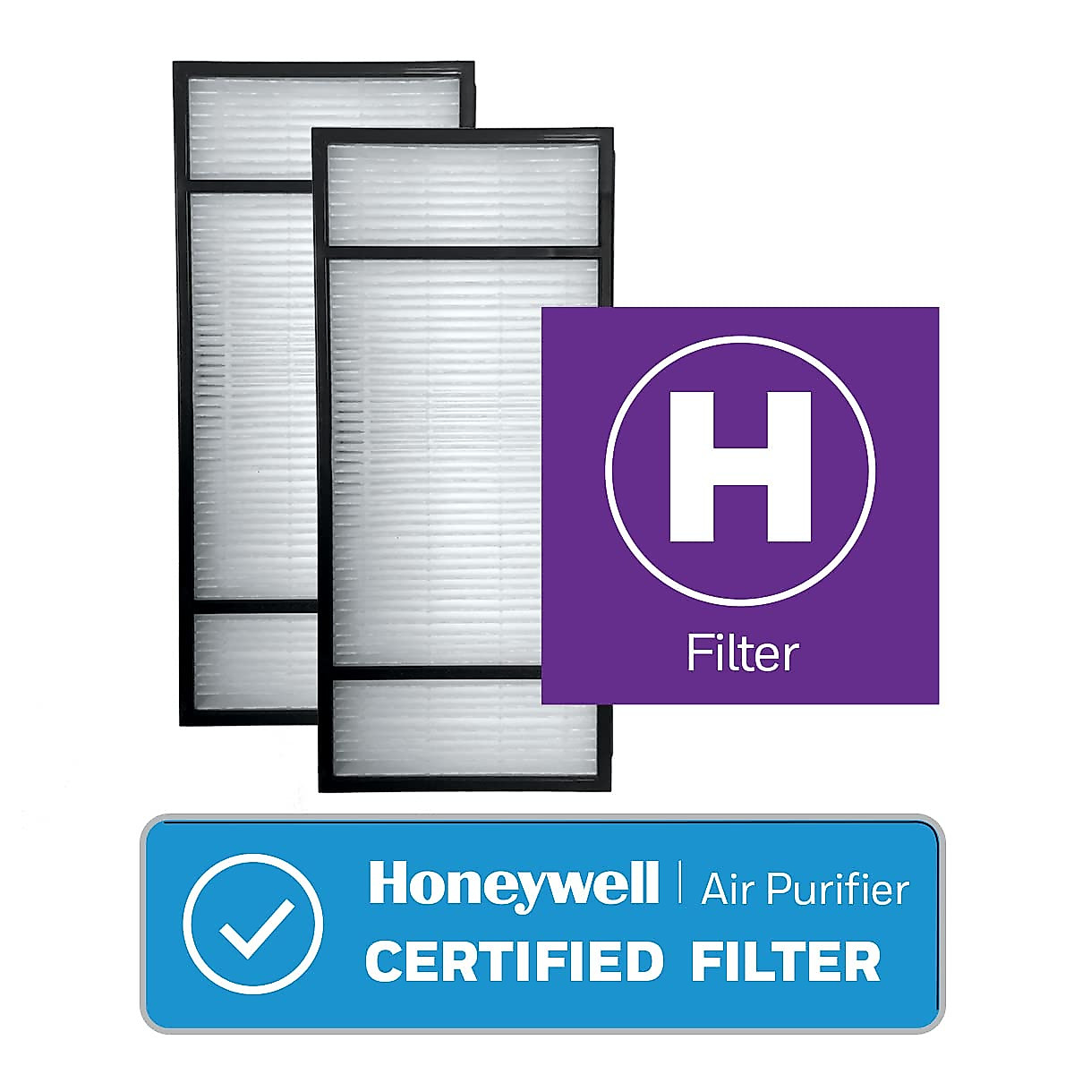 Honeywell HRF-H2 True HEPA Air Purifier Replacement Filter H, 2-Pack – Airborne Allergen Air Filter Targets Wildfire/Smoke, Pollen, Pet Dander, and Dust