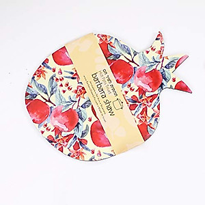 Barbara Shaw Gifts Decorative Pomegranate shaped trivet Hot trivet for hot dishes Original design unique trivet Hand Made in Jerusalem Wood trivet Made in Jerusalem kitchen trivet