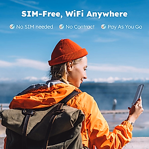 GlocalMe UPP 4G LTE Portable WiFi Hotspot Device for Travel, Pocket WiFi Mobile Hotspot Device with Global 1GB Data, Available in Over 200 Countries, No Contract Or SIM Card Required (Blue)