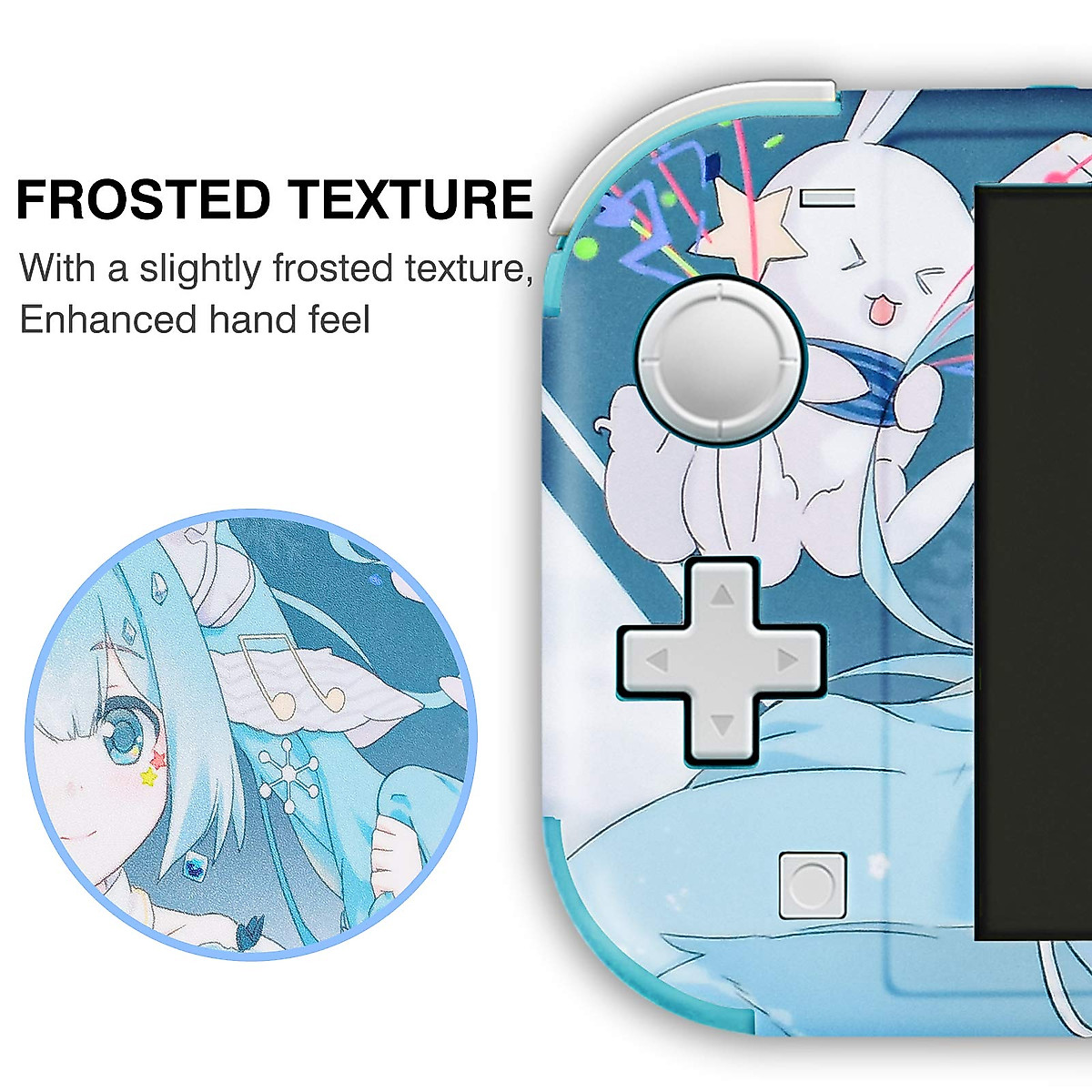 DLseego Switch Lite Skin Pretty Pattern Full Wrap Skin Protective Film Sticker Design for Switch Lite- Blue Girl