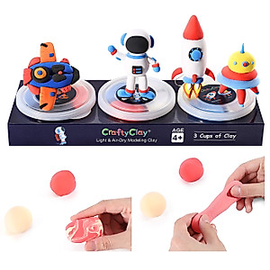 The Spaceship Modeling Clay Set for Kids,12 Color Premium Soft Air Dry Clay for Kids, Crafts for Kids Ages 5-8,