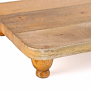 Heritage Lace Wood Charcuterie Farmhouse 18"X3"X14" Footed Serving Board