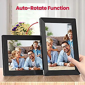 Frameo 10.1 Inch WiFi Digital Picture Frame, Digital Photo Frame with 16GB Storage and USB/TF Memory Card Soles, Free Storage, IPS HD Touch Screen - Gift Guide for Mother's Day
