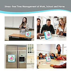 TWENTY5 SEVEN Countdown Timer 7.5 inch; 60 Minute 1 Hour Visual Timer – Classroom Teaching Tool Office Meeting, Mechanical Countdown Clock for Kids Exam Time Management Magnetic, Colorful