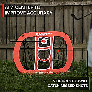 Rukket Pop Up Golf Chipping Net | Outdoor / Indoor Golfing Target Accessories and Backyard Practice Swing Game | Includes 12 Foam Practice Balls