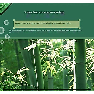 Double Cooling Bamboo Sleeping Mat, Foldable Carbonized Mahjong Mattress for Summer, Smooth Breathable Pad for Bedroom and Travel(Khaki,1.5 * 1.95m)