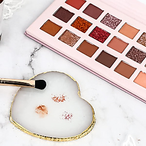 Resin Nail Art Palette Nail Mixing Palette Nail Art Painting Mixed Color Palettes Gold Edge Nail Holder Display Board Cosmetic Mixing Nail Art Palette Tools