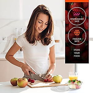 PAMI Deli Plastic Containers With Lids [48-Pack, 8oz] - Small Food Containers For Sauces, Salsas, Dips - BPA-Free, Microwave & Freezer Safe Food Storage Pots- Clear Meal Prep Condiment Containers