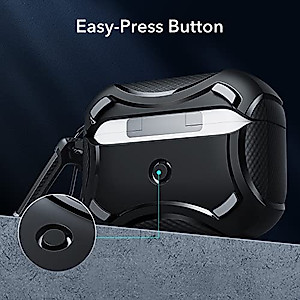 ESR for AirPods Pro 2nd Generation Case (HaloLock), Compatible with Airpods Pro Case 2nd/1st Gen (2023/2022/2019), Compatible with MagSafe, Powerful Drop Protection, Magnetic Lid, Black