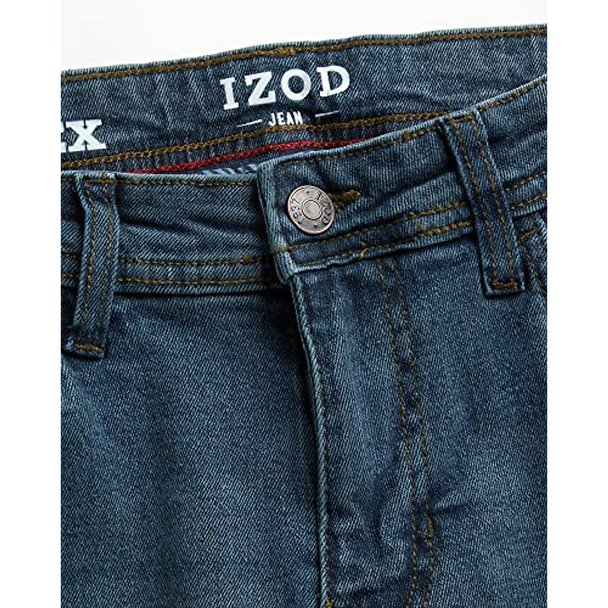 IZOD Men's Jeans | Ultrasoft Stretch Denim | Straight Leg Jeans with Sportflex Waistband for Men, Size 40W x 32L, Soft Blue