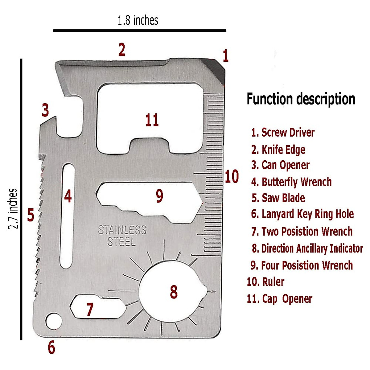 FASPLORE Survival Multi-tool Card and Snowflake Tool Camping Tool EDC Kit Hunting Fishing Hiking Gear