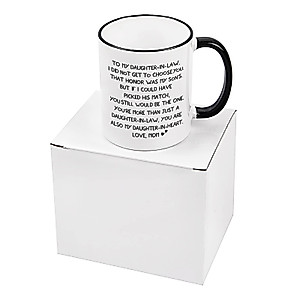 YHRJWN - Daughter In Law Gifts, Funny Daughter In Law Coffee Mug, Gifts for Daughter In Law form Mother In Law, Mothers Day Gifts for Women Daughter In Law, Christmas Birthday Gifts for 11 Oz