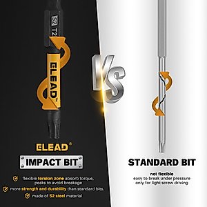 Tamper Proof Torx Bit Set: 25 Pieces T4-T40 Torx Bits Set | Torx Security Bit Set | Security Torx Bit Set | Star Bits Set | 1/4 Hex Torx Screwdriver Bit Sets