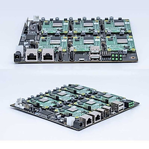 DeskPi Super6C for Raspberry Pi CM4 Cluster, Mini-ITX Board 6 RPI CM4 Supported, Power Supply Included