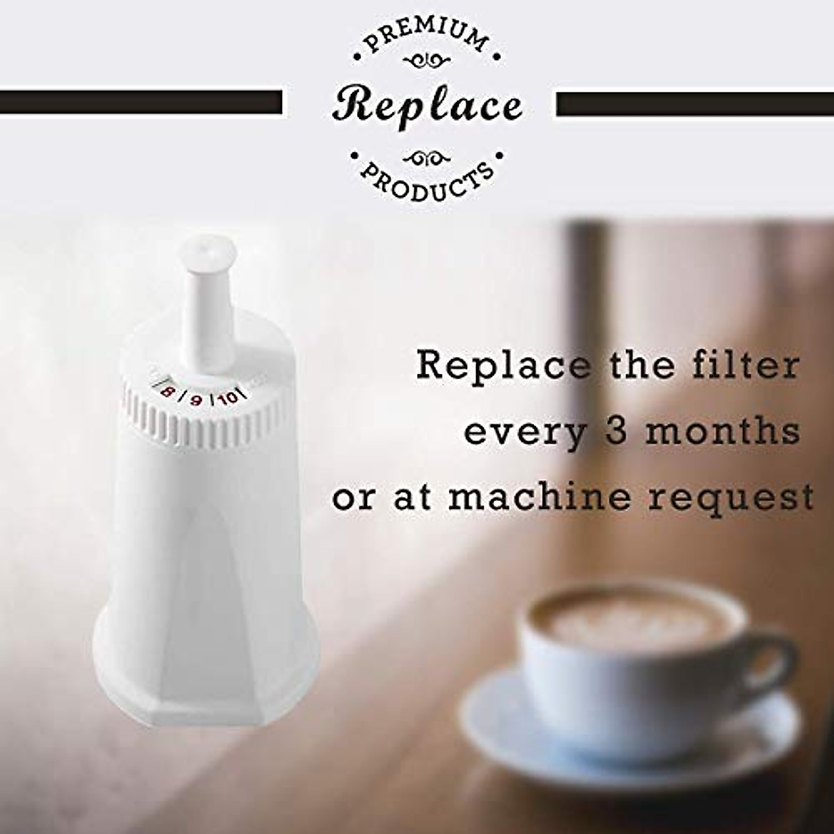 2 Pack Replacement Water Filter Compatible with Breville Sage Claro Swiss For Oracle Barista Bambino Espresso Coffee Machine