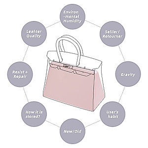 DGAZ Purse Pillow Shaper Insert,Luxury Handbag Tote Shapers, Memory Foam- Fits Birkin 25/30/35/40 Bag (Pink, BK25)