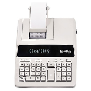 Monroe Systems for Business 6120X Genuine Monroe 12-Digit Print/Display Business Medium-Duty Calculator, Ivory