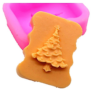 2 Pack Silicone Mold Xmas Sets, Santa Claus and Christmas Tree Shape Craft Art Silicone Soap Mold, Craft Molds DIY Handmade Soap Gifts - Soap Making Supplies by YSCEN