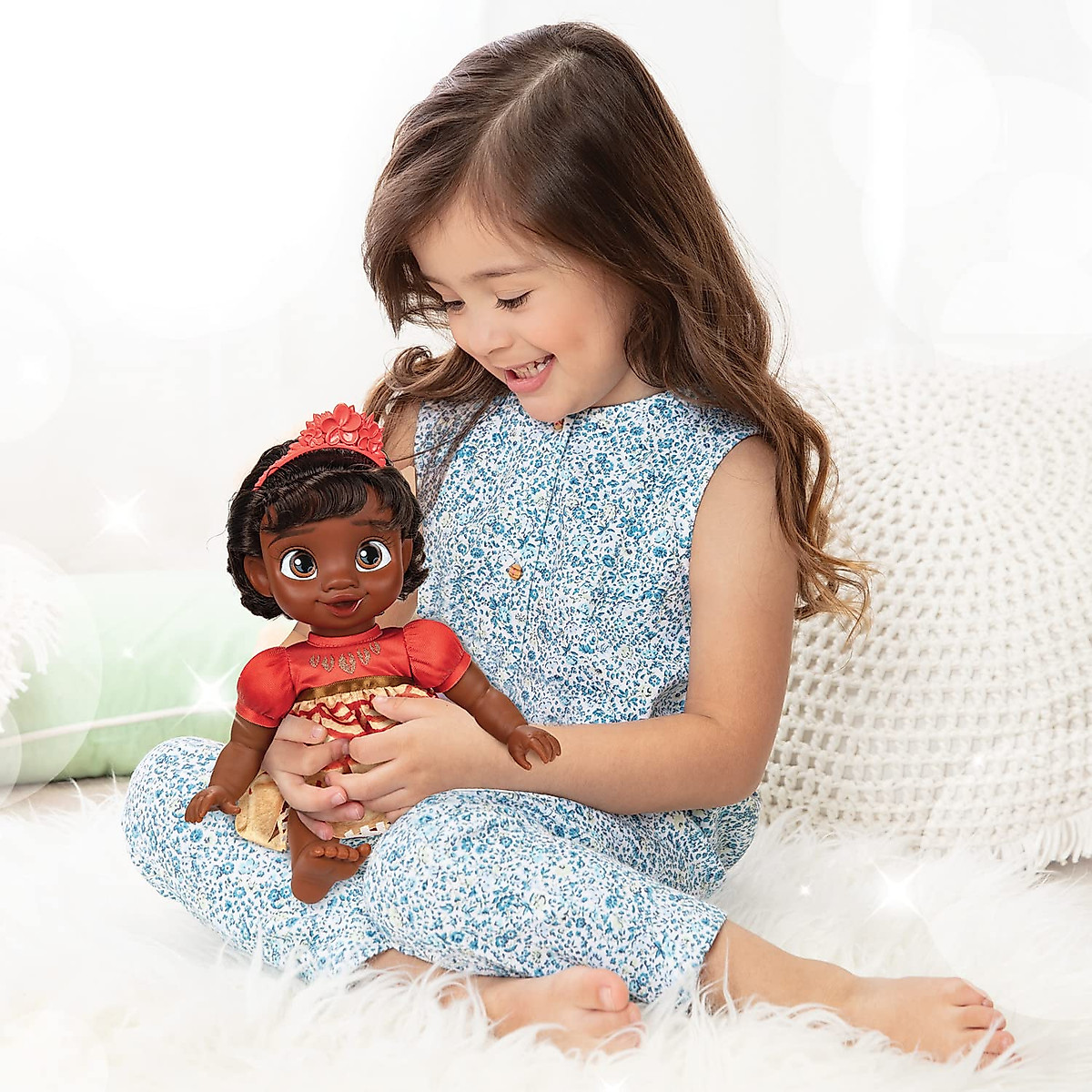 Disney Princess Moana Baby Doll with Baby Bottle & Hair Pin