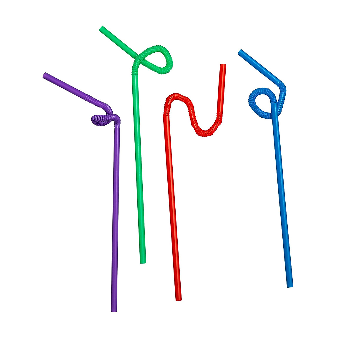 [200 Pack] Jumbo Smoothie Straws - 8.5" High Assorted Colors Milkshake Straws