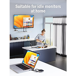 Wireless USB Transmitter and Receiver Kit, Lemorele Wireless USB Extender Transmitter, Wireless HDMI Kit Suitable for Streaming, Compatible with Windows7,8,10/MacOS10.15 and Above