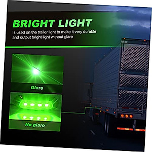 BUGUUYO Truck Light 4pcs Boat Truck Side Marker Warning Light Truck Signal Abs The Width Light Green Directional Lamp Trailer Side Light