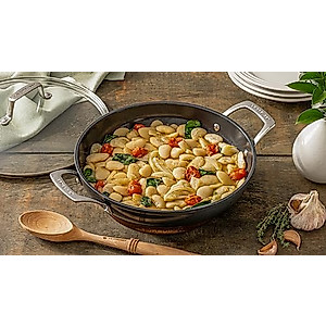 Le Creuset Essential Non-stick Ceramic Shallow Braiser with Glass Lid, 3.5 qt.​