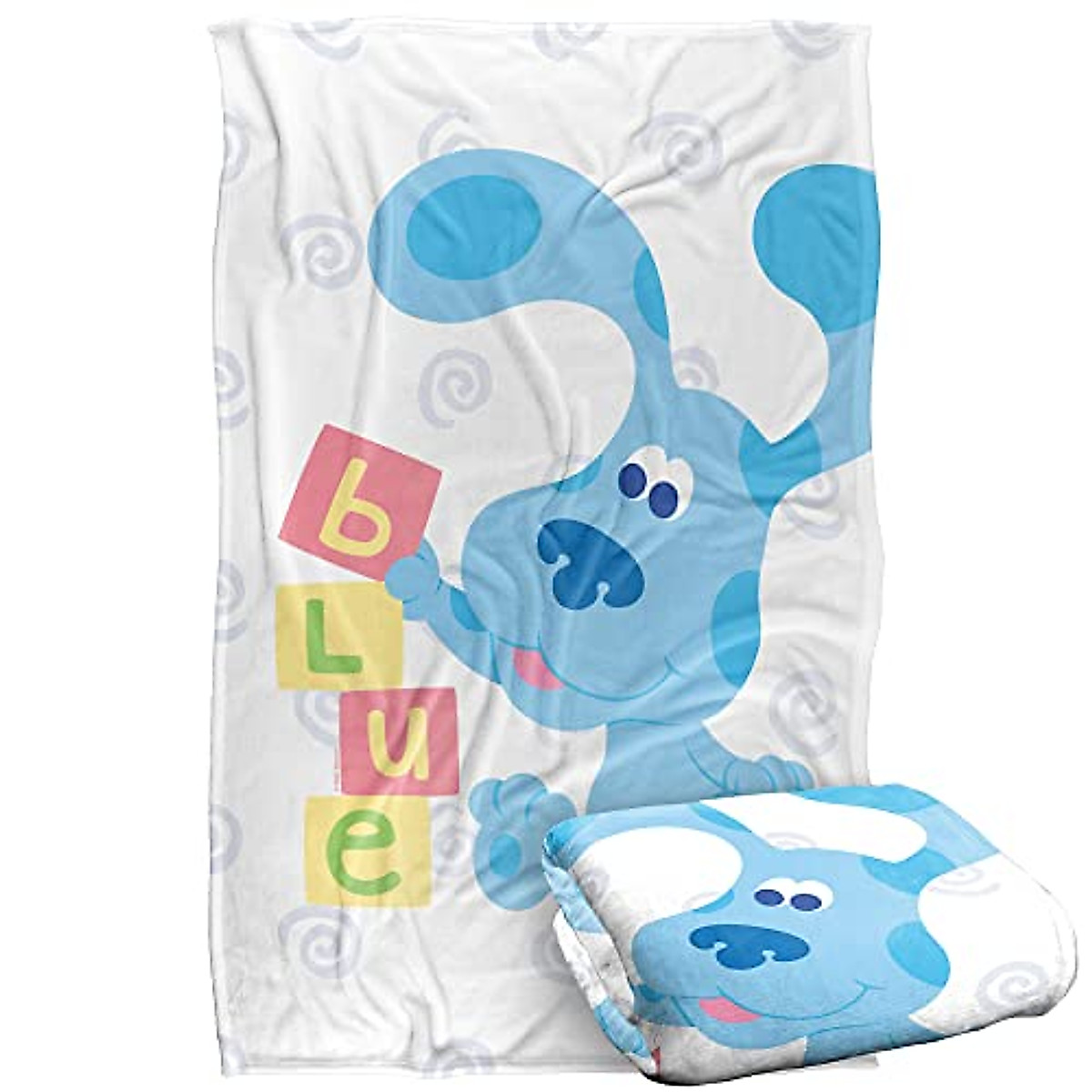 Blues Clues Blanket, 36"x58" Blue's Clues Blocks Silky Touch Super Soft Throw Blanket