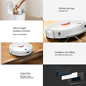 Lydsto R1 Robotic Vacuum Cleaner Self Emptying,Robot Vacuum Cleaner Station ,Lidar Navigation,2700Pa Suction Robotic Vacuum Cleaner with Mapping,Ideal for Pet Hair ,Carpets (White)