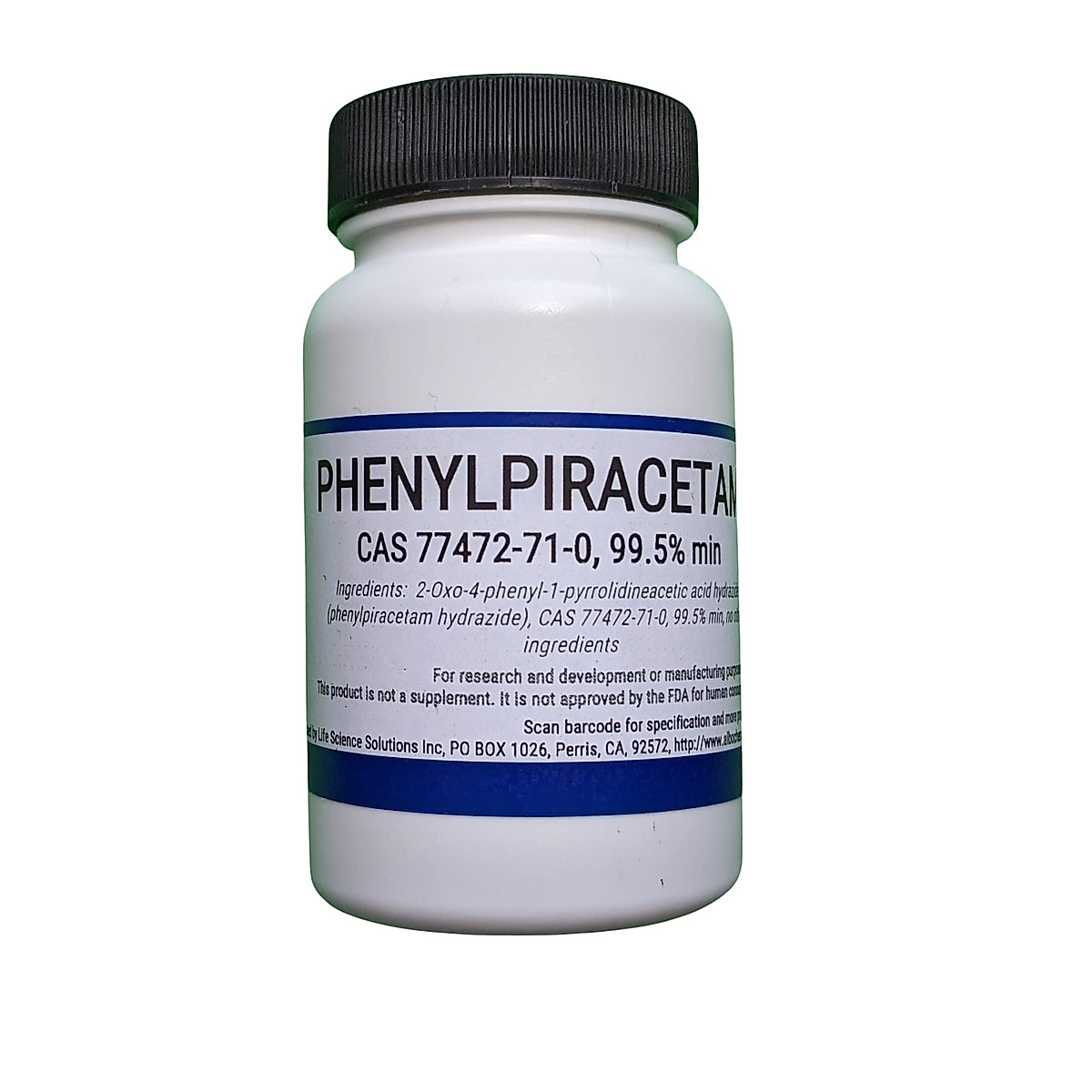 Phenylpiracetam Powder, 25 Grams - Life Science Solutions