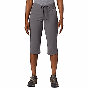 Columbia Women's Anytime Outdoor Capri, Water & Stain Repellent Pants, City Grey, 16x18