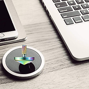 Colorful Metal Spinning Top Stainless Steel Precision Gyroscope Anti-Gravity Spinner Top Perfect Balance Desktop Toy, Unique Gift for Men/Adults