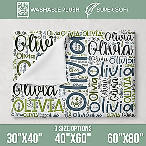 Be Burgundy Personalized Baby Blanket for Kids w/Word Art Names, 30 x 40 Inches, 12 Colors & 9 Fonts, Custom Kids Throw Blankets