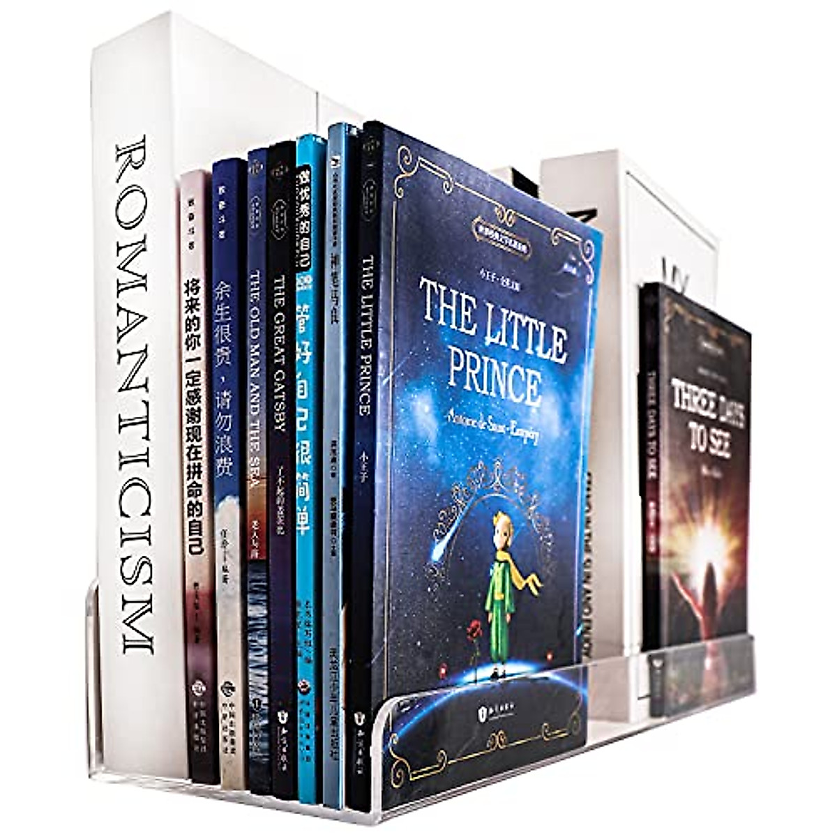 Sooyee 6 Pack Floating Shelves,15 Inch Acrylic Shelves Floating Bookshelf,Funko Pop Display Shelf, Invisible Picture Ledge Wall Mounted Shelves,Clear Shelves