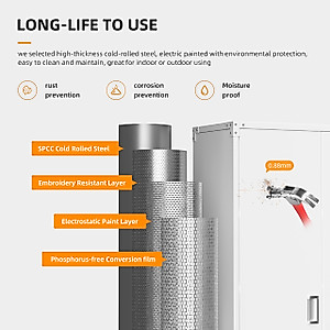 Superday 74” Metal Cabinet with Wheels, Lockable Steel Utility Cabinet with 2 Doors and 4 Adjustable Shelves, Tall Storage Cabinet for Garage, Home Office, Kitchen Pantry, Living Room, Bedroom, White